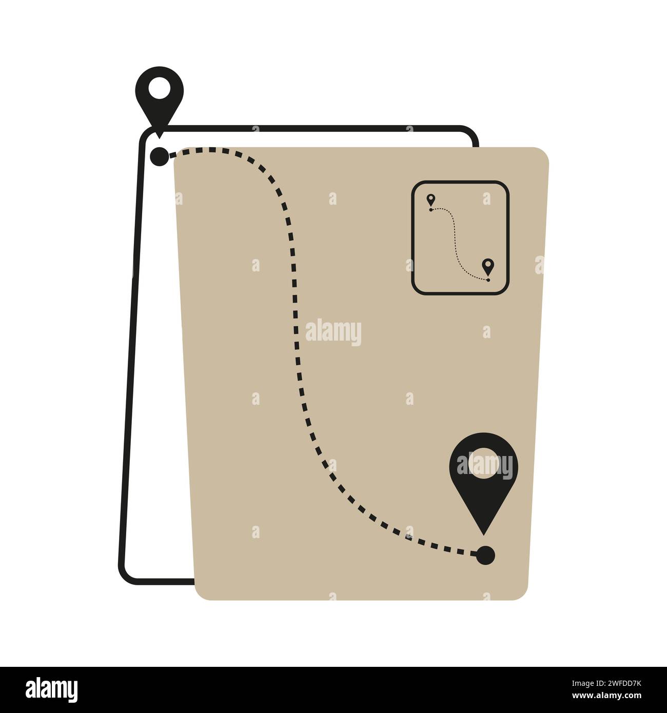 pin path icon. Design element. Vector illustration. stock image. EPS 10 Stock Vector Image & Art ...