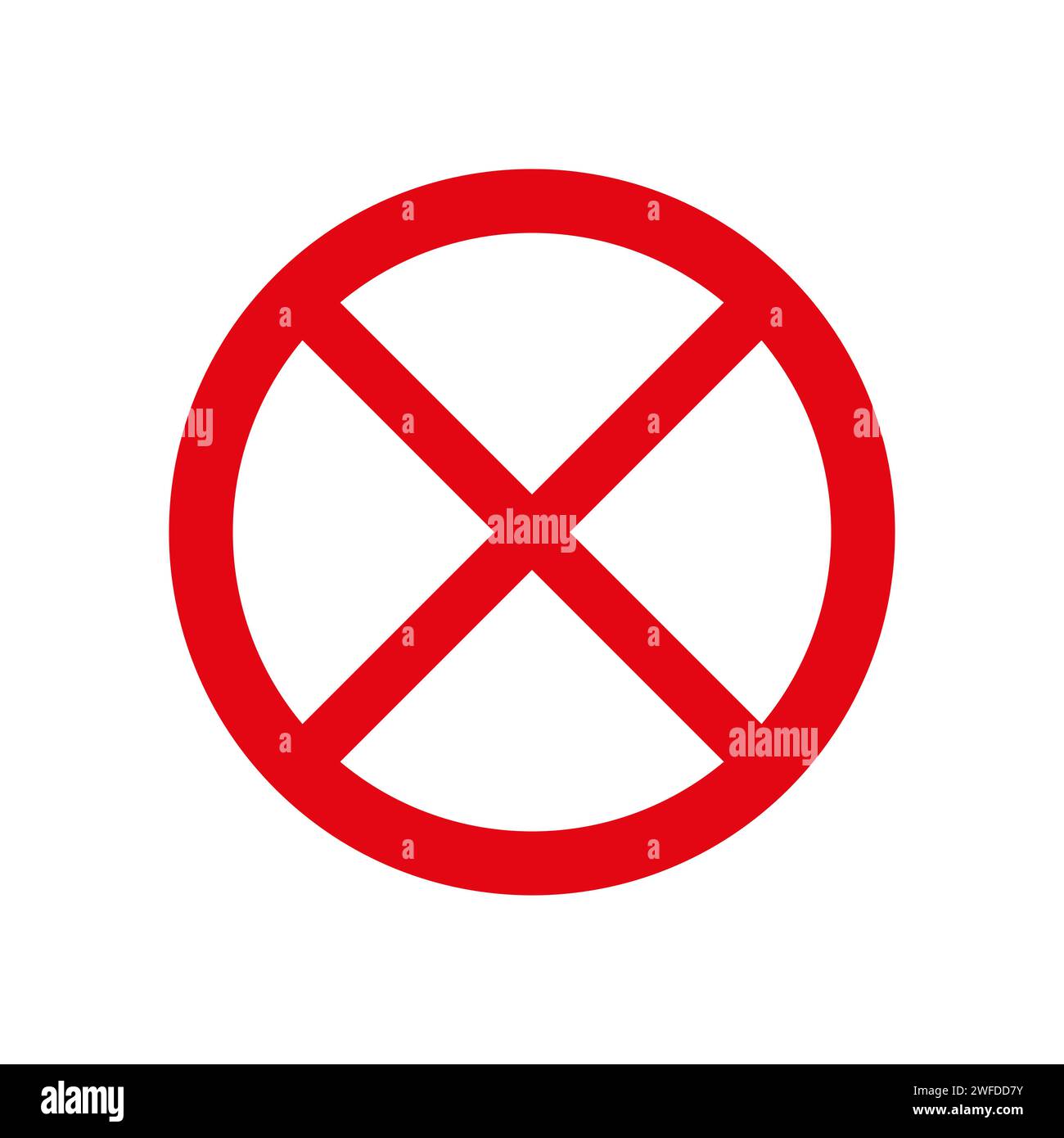 Absolutely no stop road sign. Vector illustration. EPS 10. Stock image ...