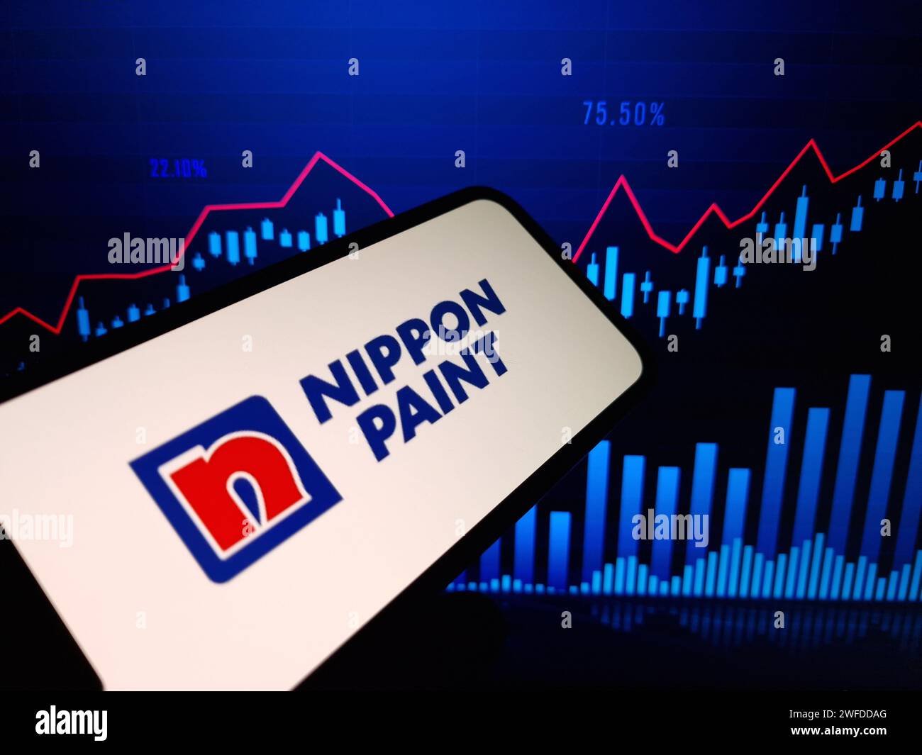 Konskie, Poland - January 27, 2024: Nippon Paint company logo displayed ...