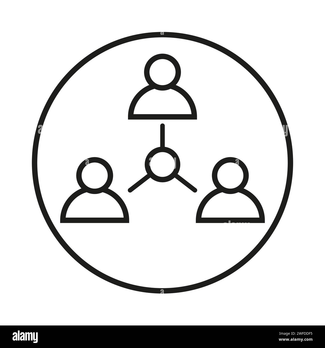 Networking people icon. Teamwork social network sign. Vector ...