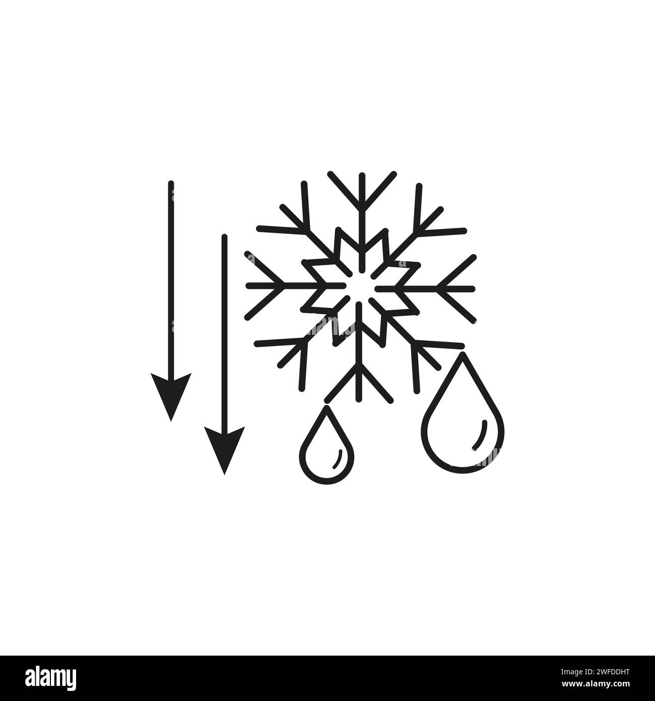 automatic defrost icon, defrosting logo, thin line web symbol. Vector ...