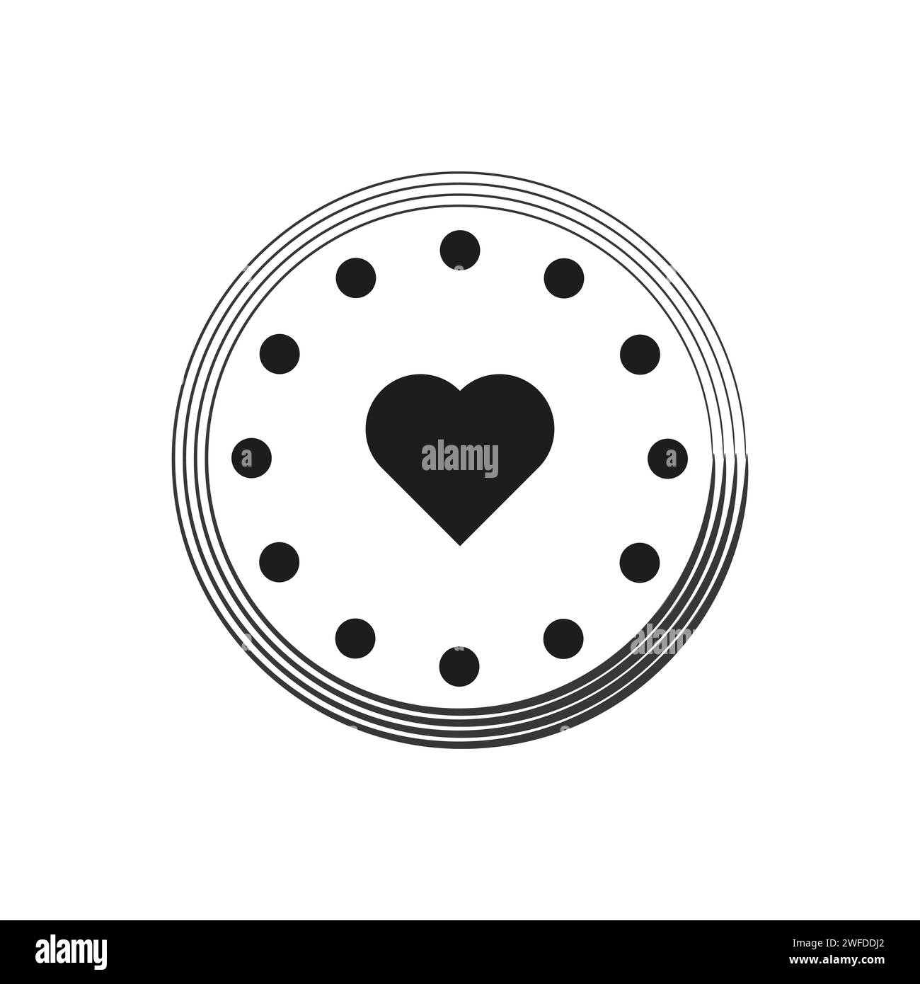 Clock with heart. Vector illustration. EPS 10. Stock image Stock Vector ...
