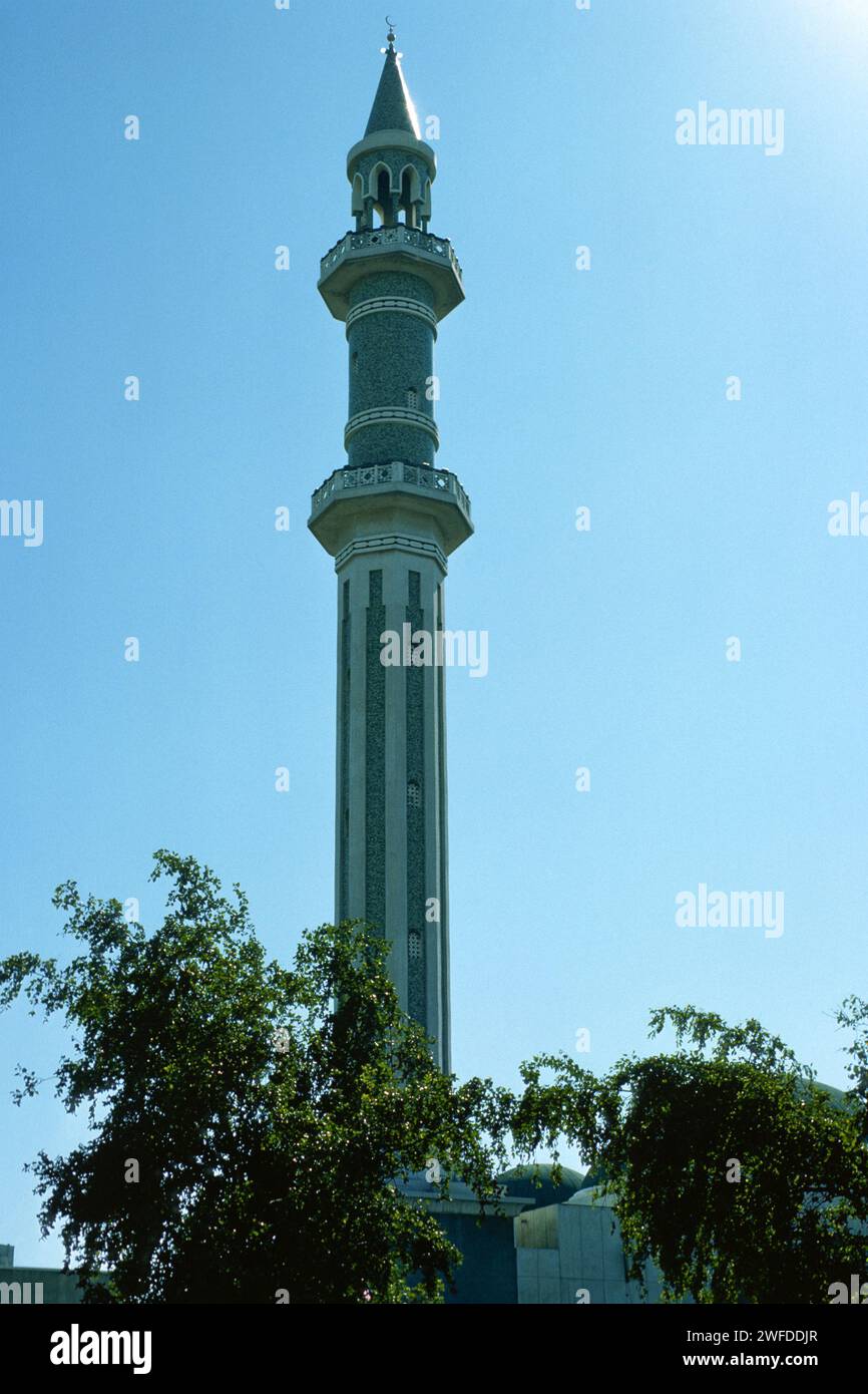 Doha Qatar 1977 – archival image of the minaret of the Grand Mosque in ...