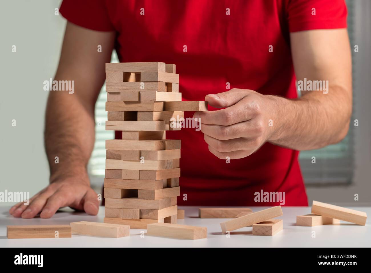 Large jenga blocks hi-res stock photography and images - Alamy