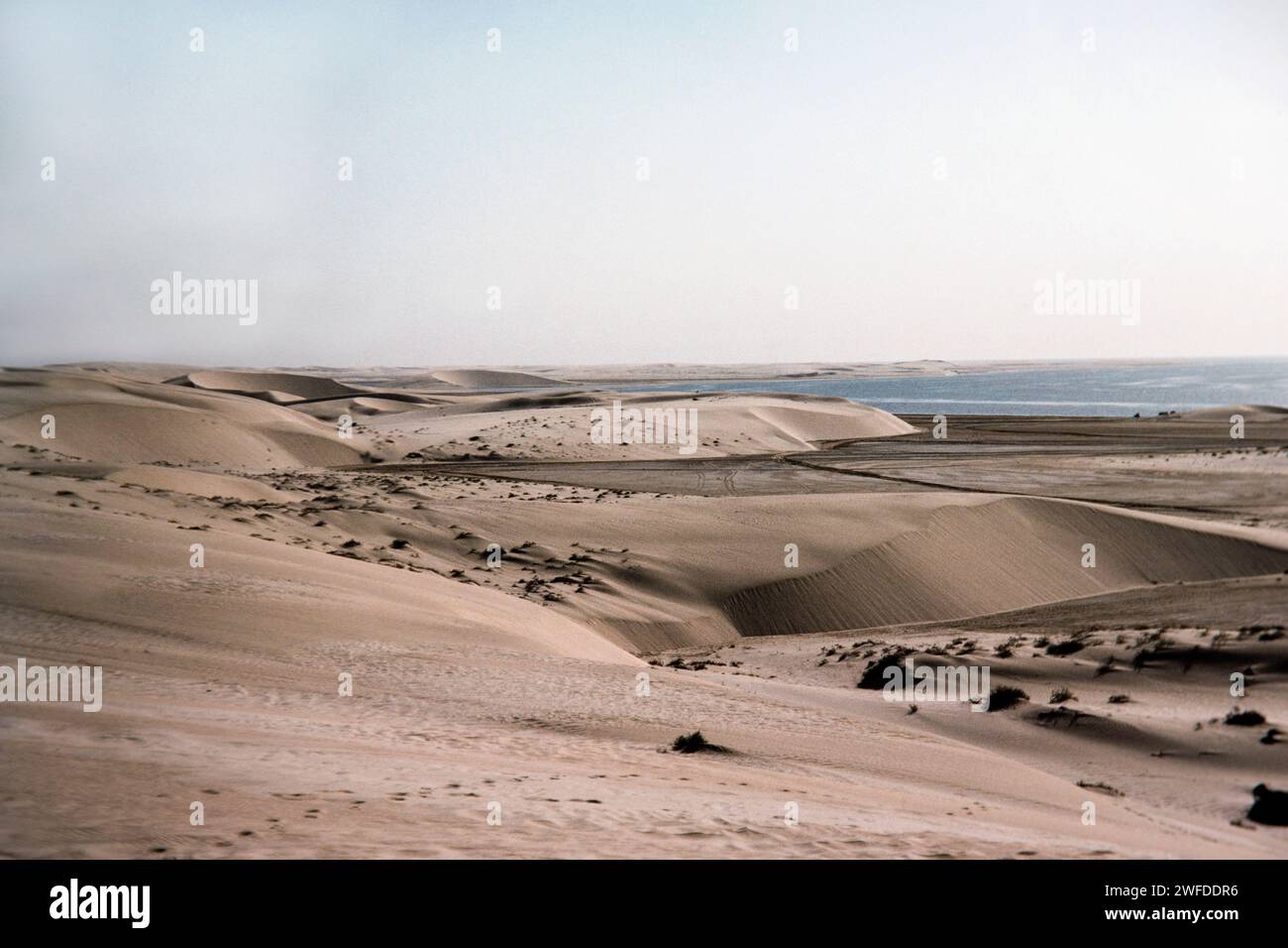 Qatar 1978 – archival image of sand dune at the Inland Sea in Qatar, in ...