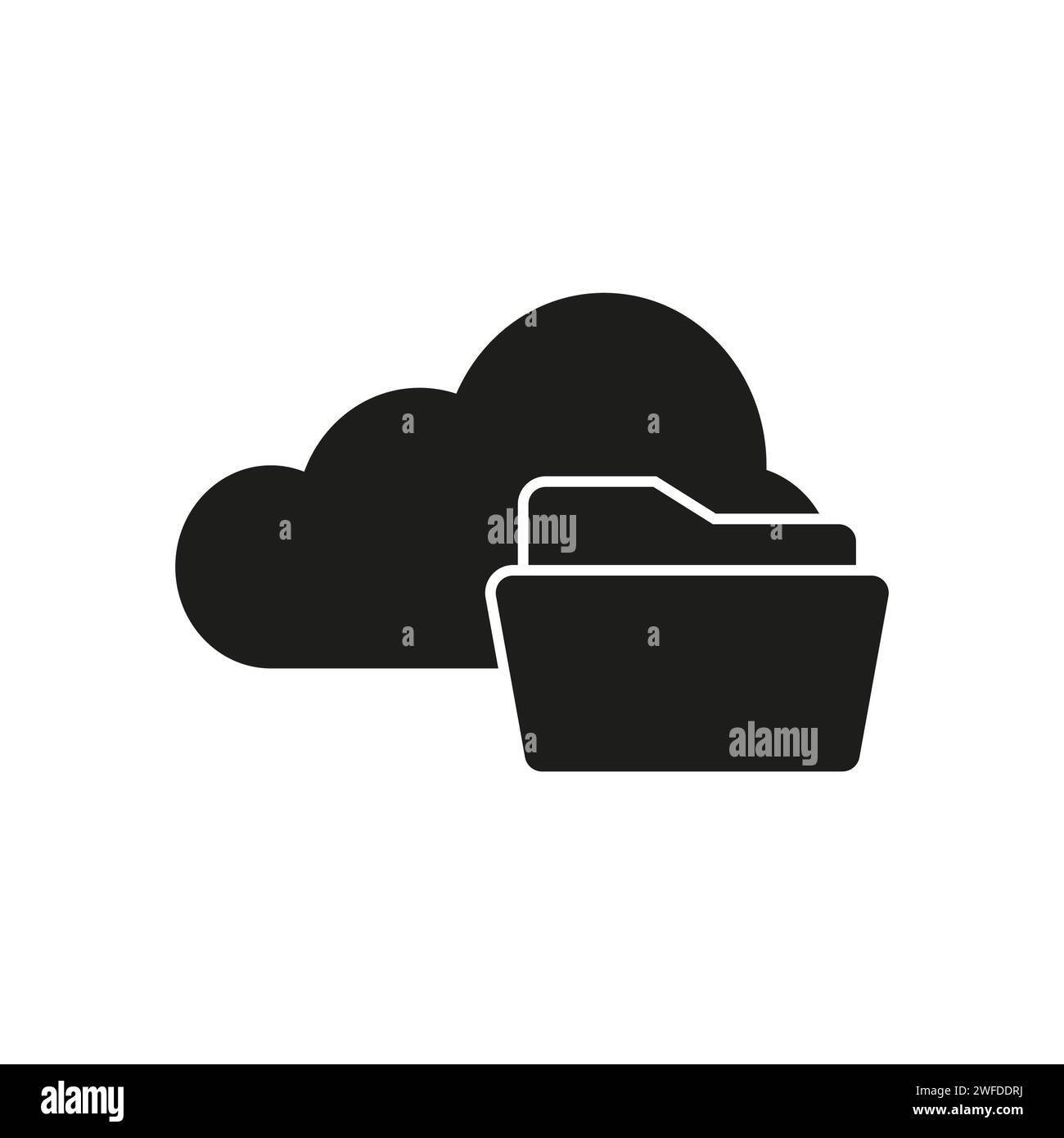 Cloud folder icon. Vector illustration. EPS 10. Stock image Stock Vector Image & Art - Alamy