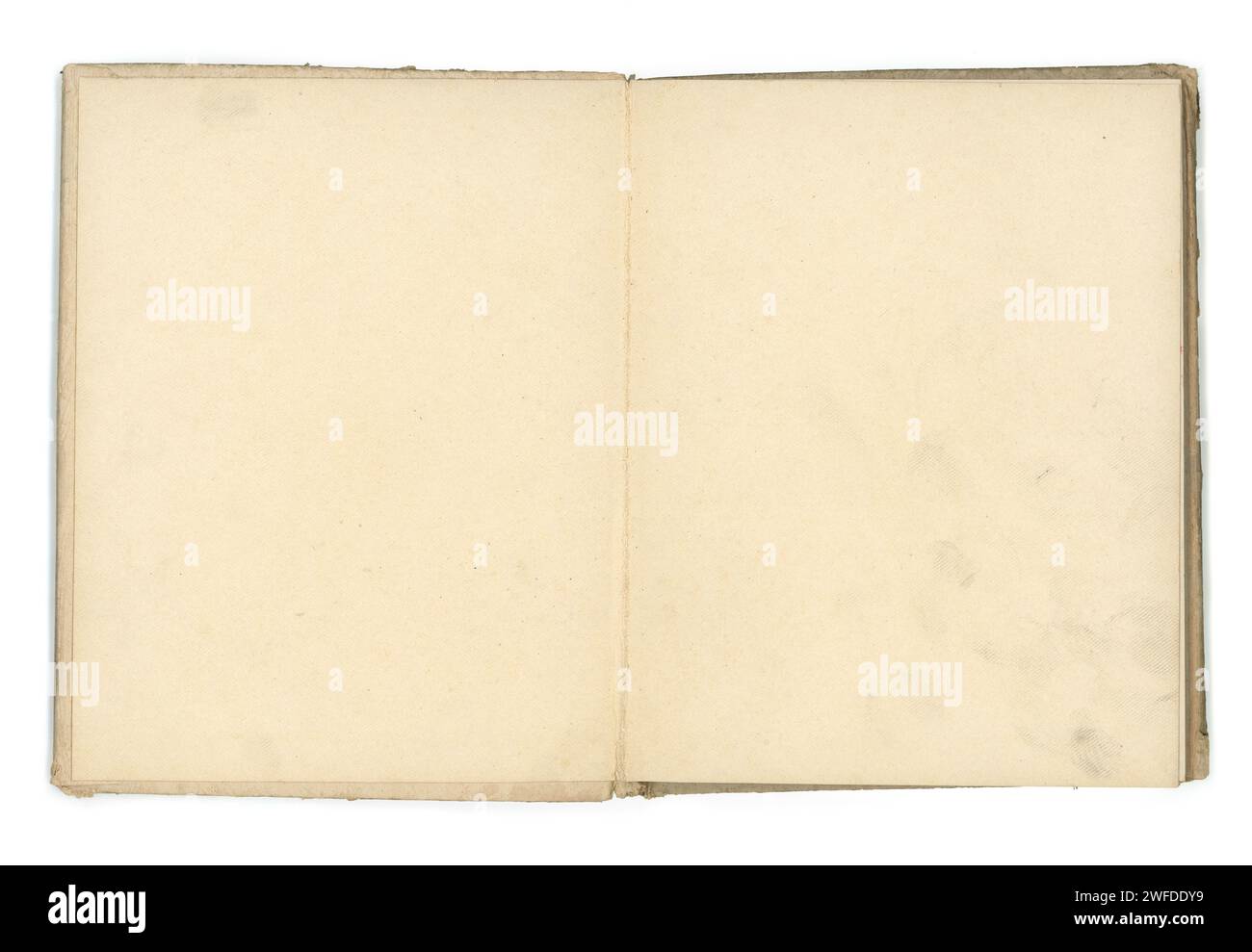 Vintage Open Book showing Title Page with Aged, Stained Endpapers ...