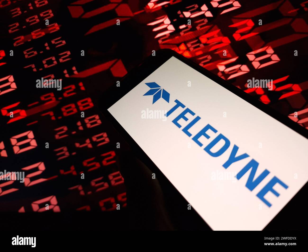 Konskie, Poland - January 27, 2024: Teledyne Technologies company logo ... Konskie, Poland - January 27, 2024: Teledyne Technologies company logo ...