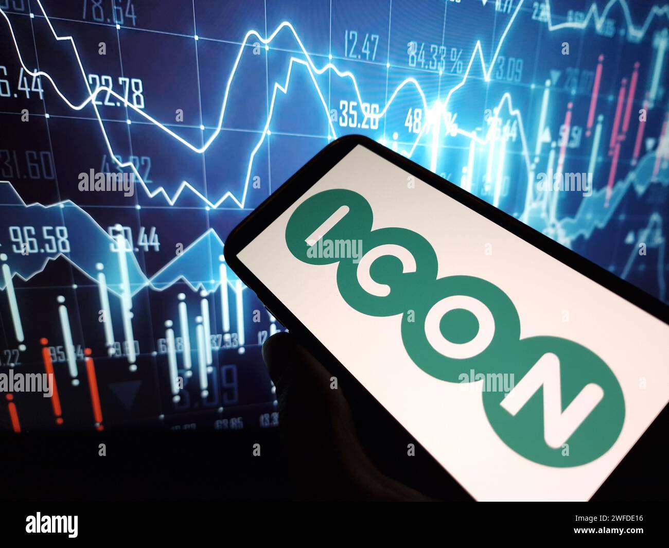 Konskie, Poland - January 27, 2024: Icon plc company logo displayed on ...