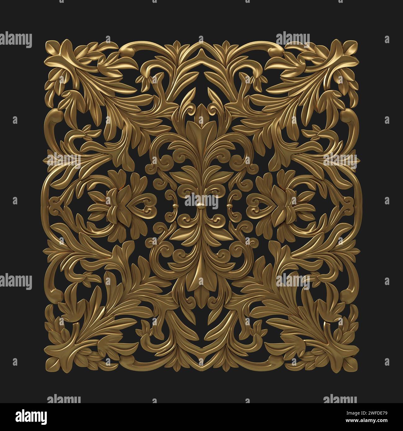 Golden vignette 3d border hi-res stock photography and images - Alamy