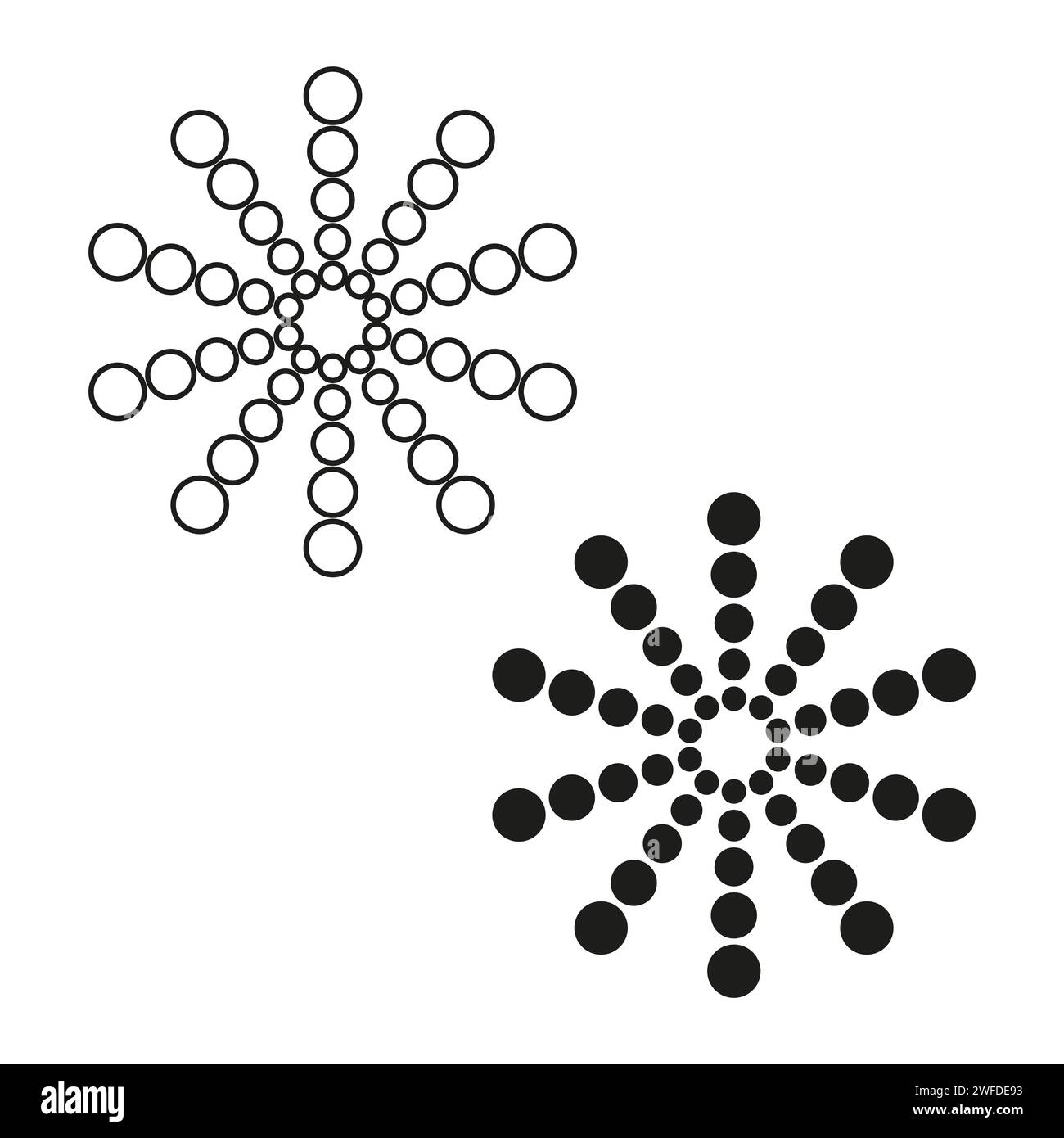 Black dots on white background. Black and white Sunburst background ...