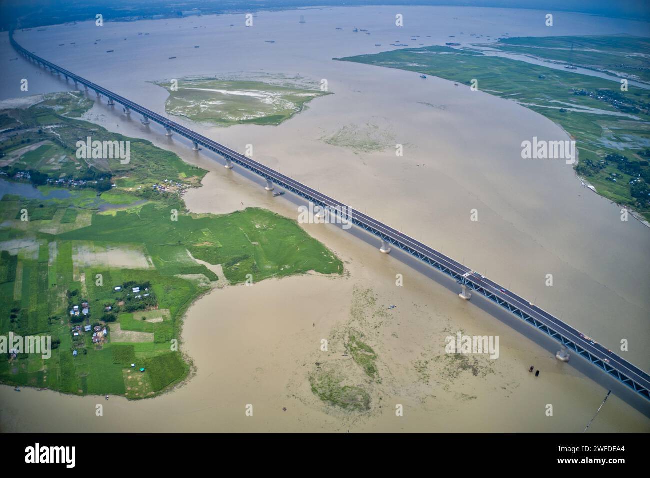 Aerial view of padma bridge hi-res stock photography and images - Alamy