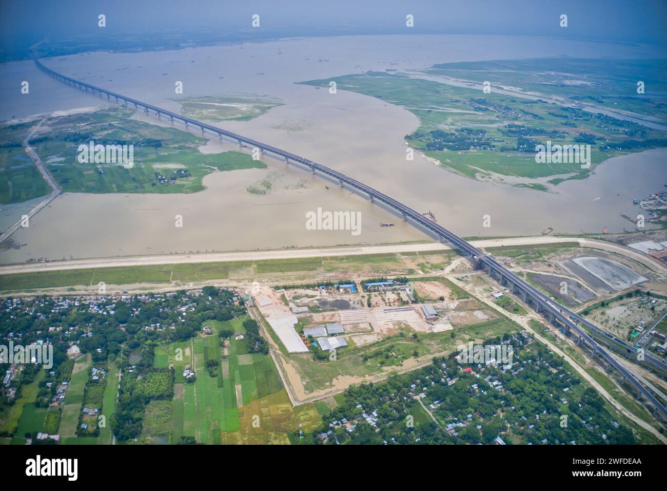 Aerial view of padma bridge hi-res stock photography and images - Alamy