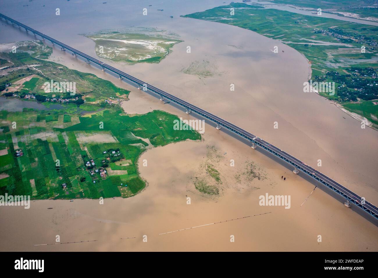 Aerial view of padma bridge hi-res stock photography and images - Alamy
