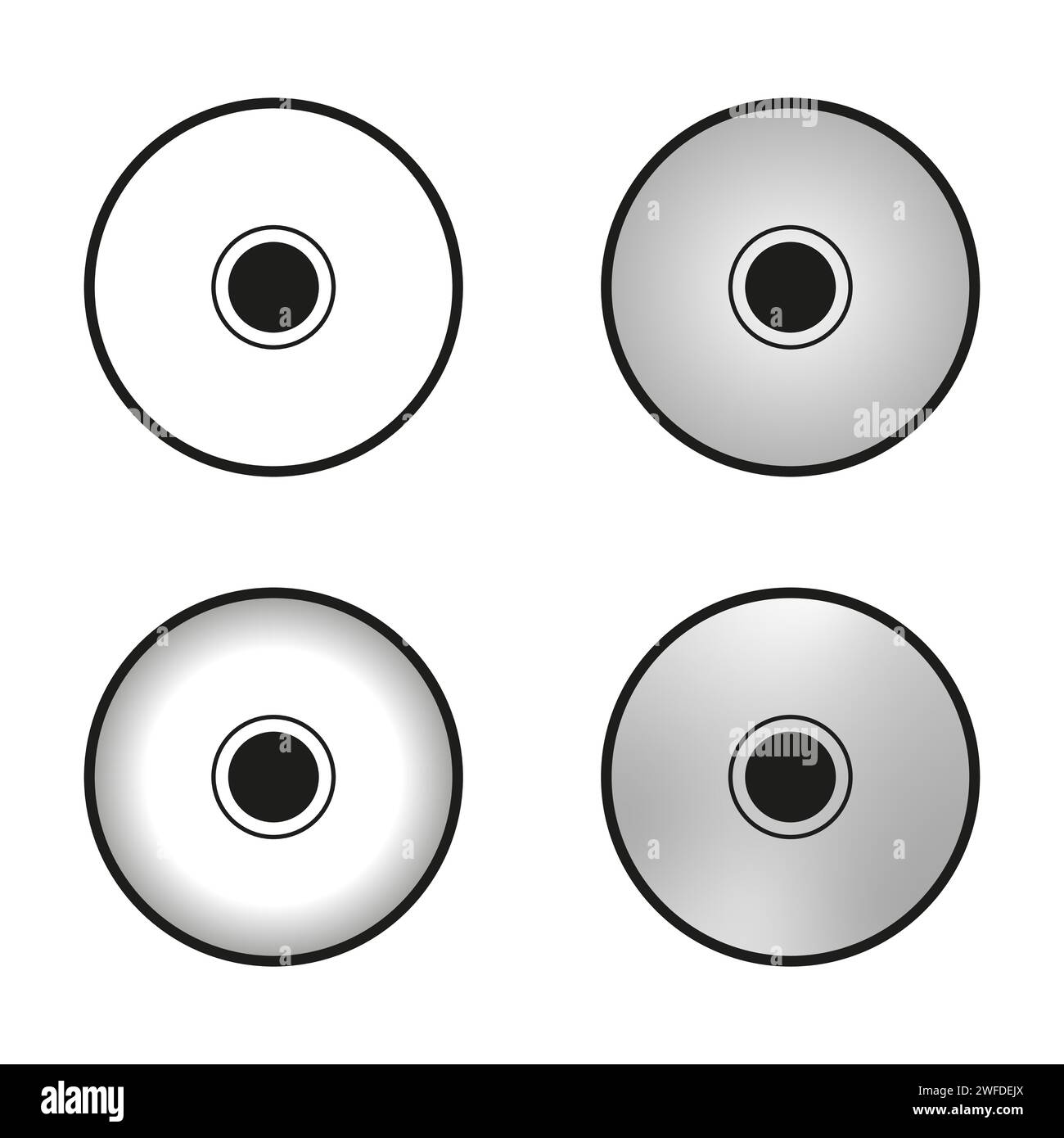 Cds icons in abstract style on black background. Design element. Vector ...