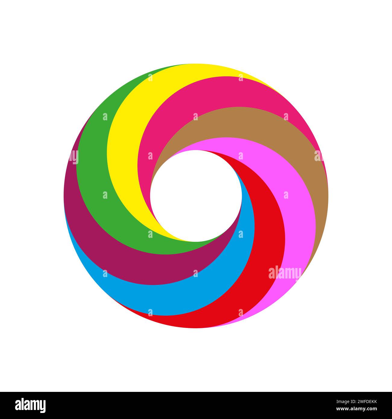 Abstract ribbon circle. Concept art. Circle backdrop. Vector ...