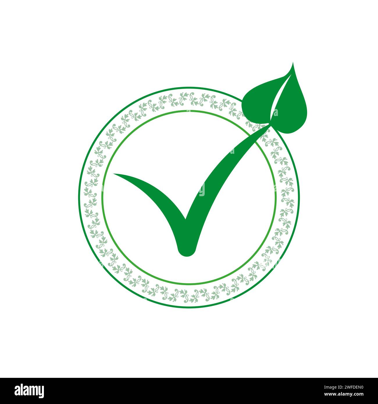 Tick leaf logo hi-res stock photography and images - Alamy