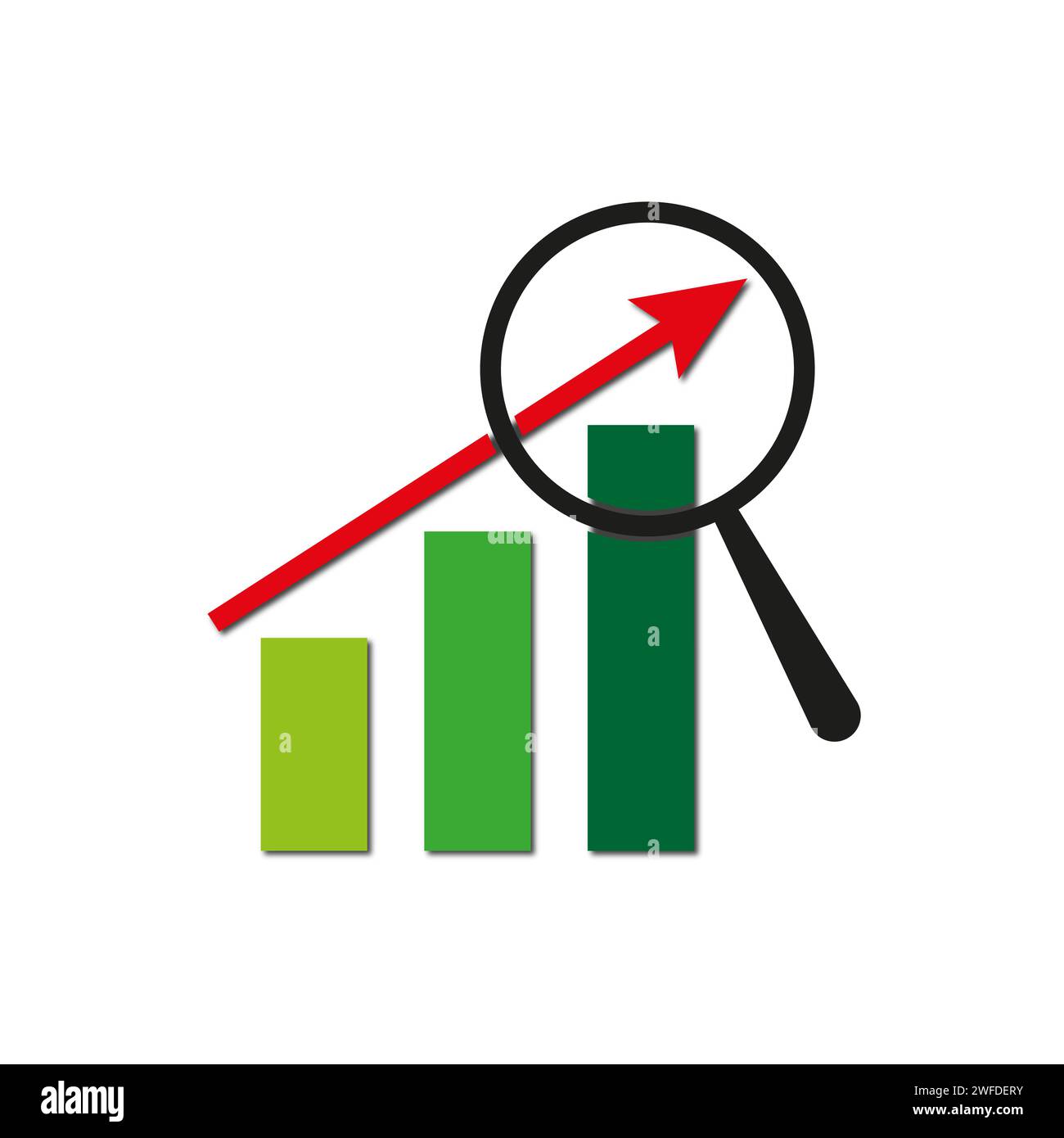Green columns arrow graph. Finance concept. Vector illustration. EPS 10 ...