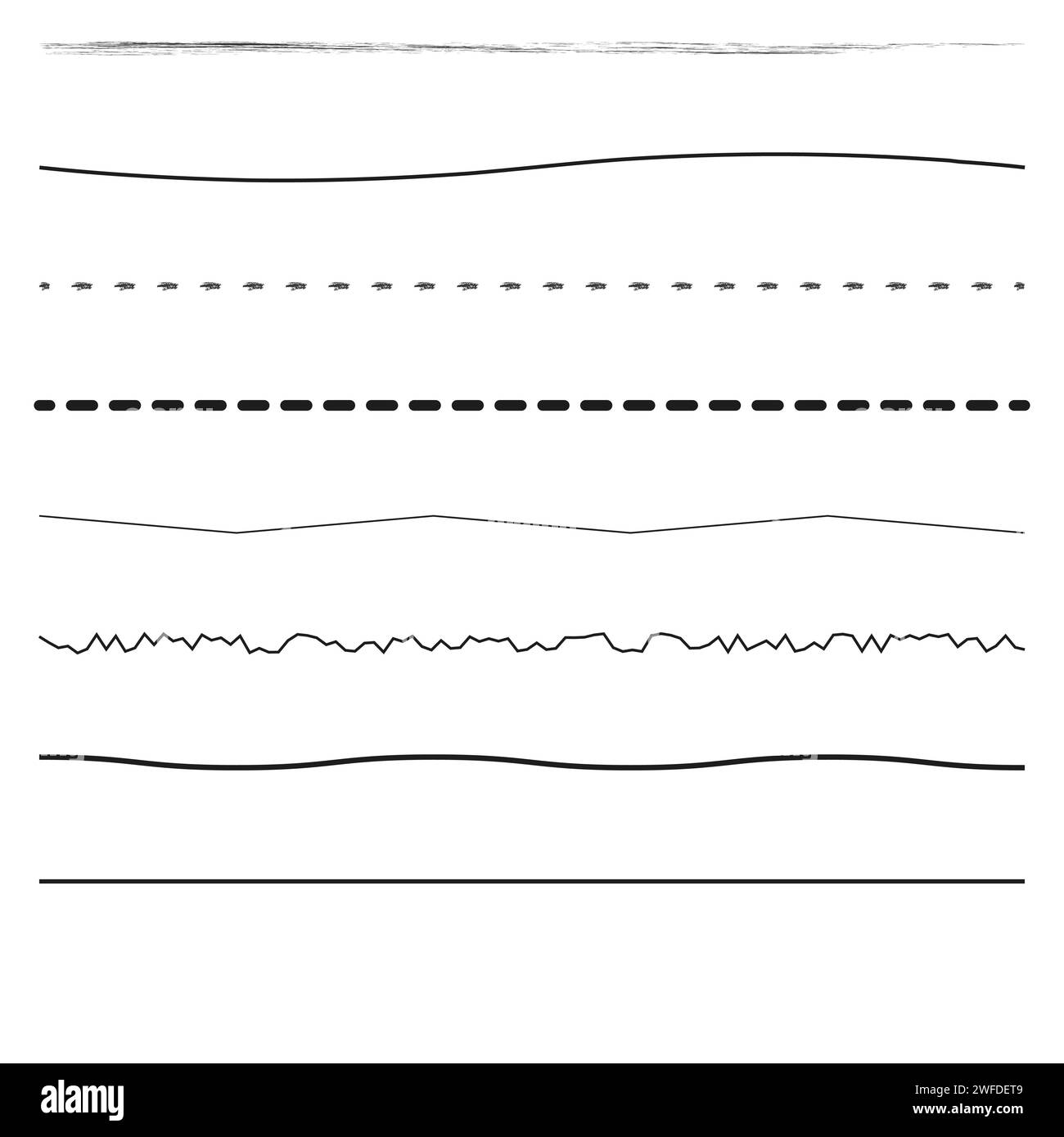 lines marker by hand. underline, emphasis set. Vector illustration ...