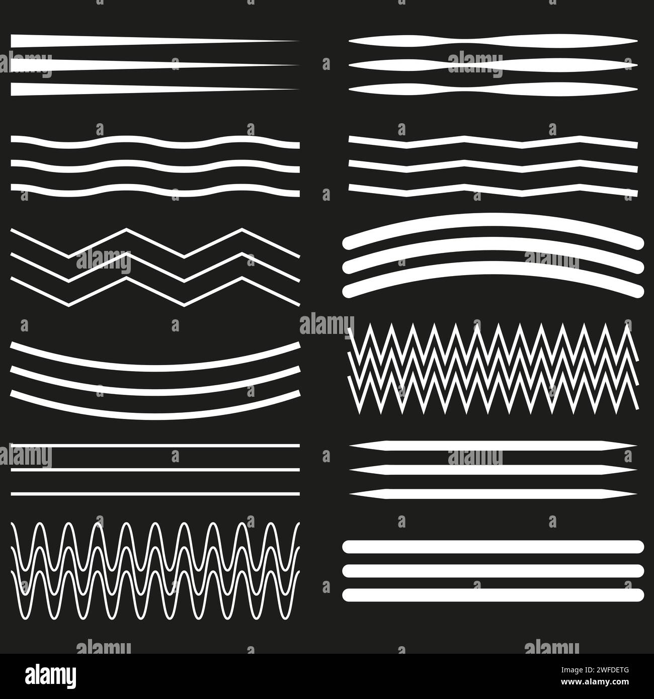 lines marker by hand. underline, emphasis set. Vector illustration ...