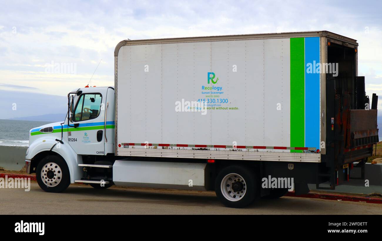 San Francisco, California: San Francisco Recology Truck. Waste ...