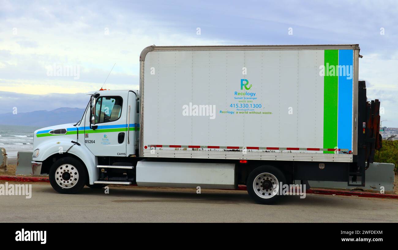 San Francisco, California: San Francisco Recology Truck. Waste ...