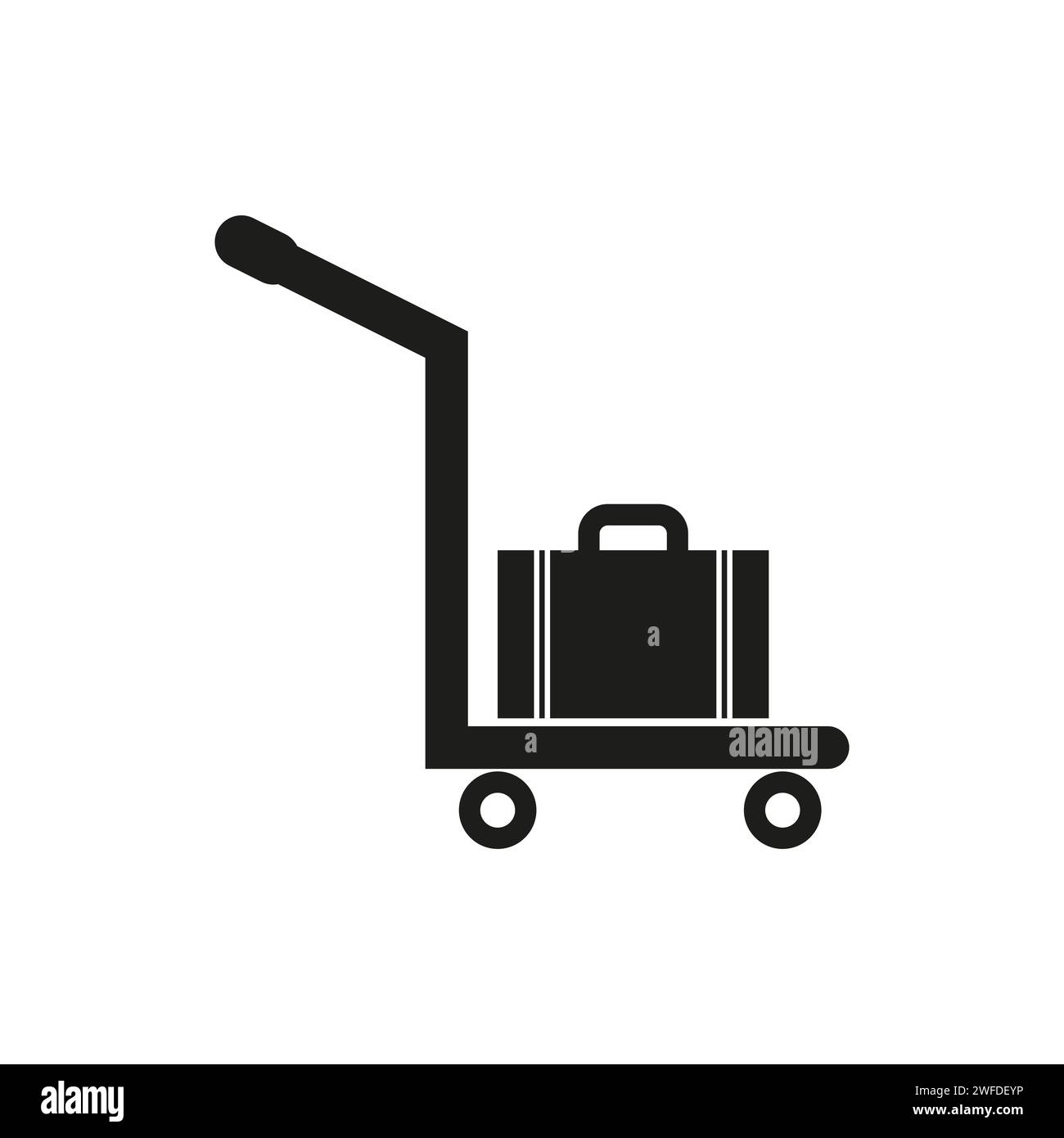trolley with the luggage at the airport. Vector illustration. stock ...