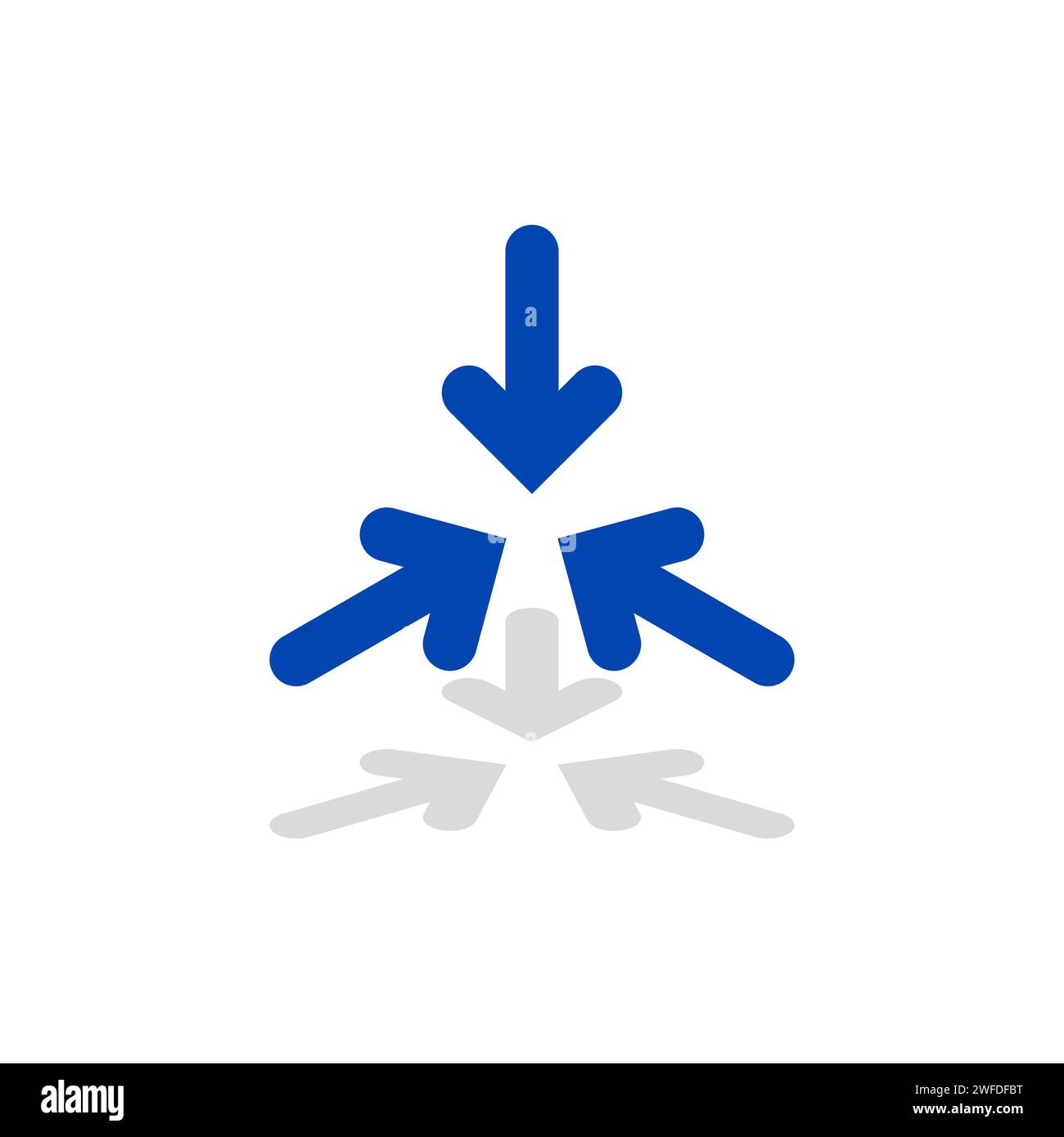 Triple collide arrows icon. Icon for web site. Vector illustration ...