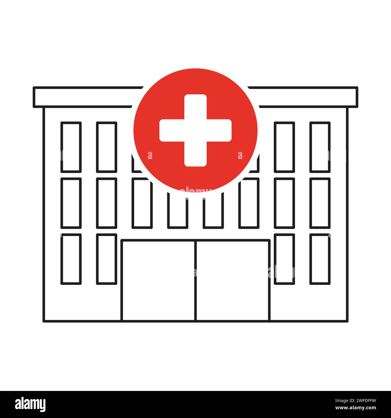 Urban hospital emergency entrance Stock Vector Images - Alamy
