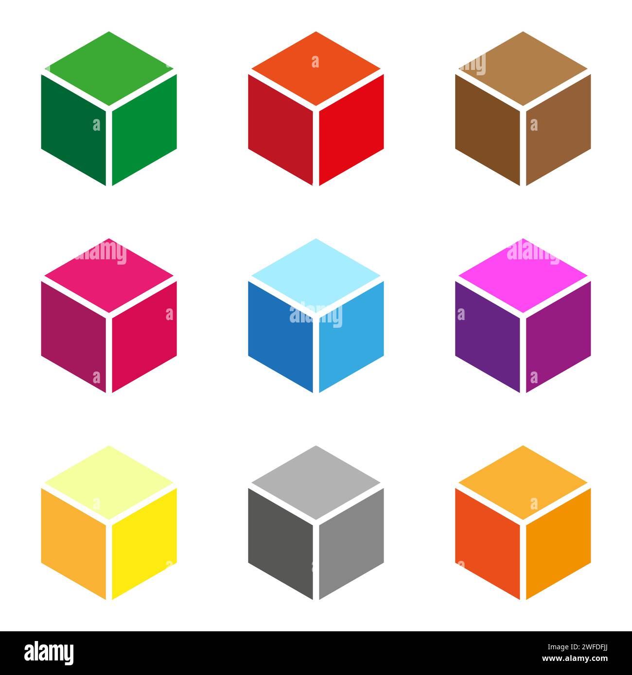 Isometric Cube Element Icon Cubist Abstract 3d Shape Vector Illustration Eps 10 Stock Vector