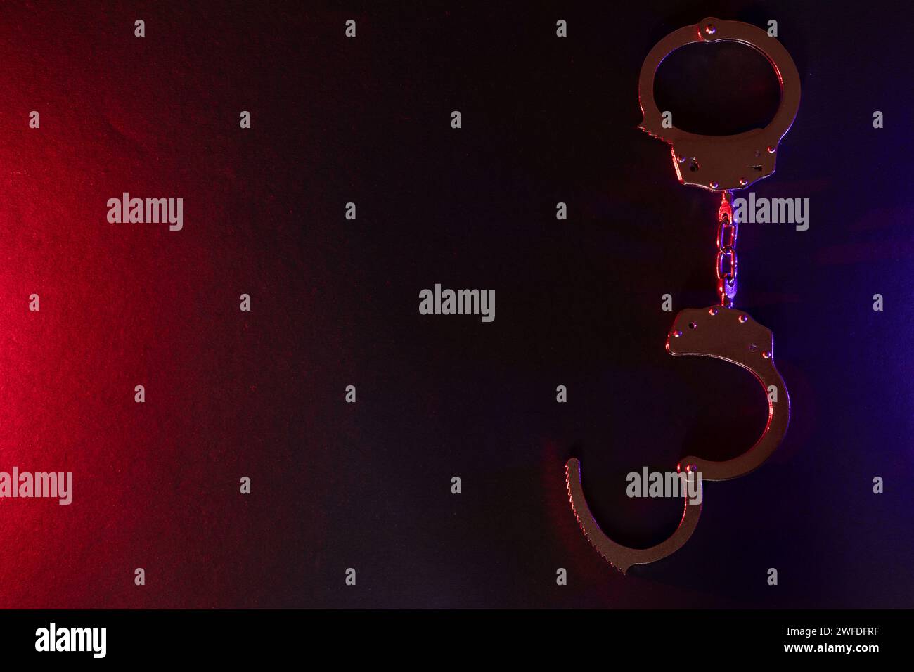 Police raid at night and you are under arrest concept. Silhouette of ...