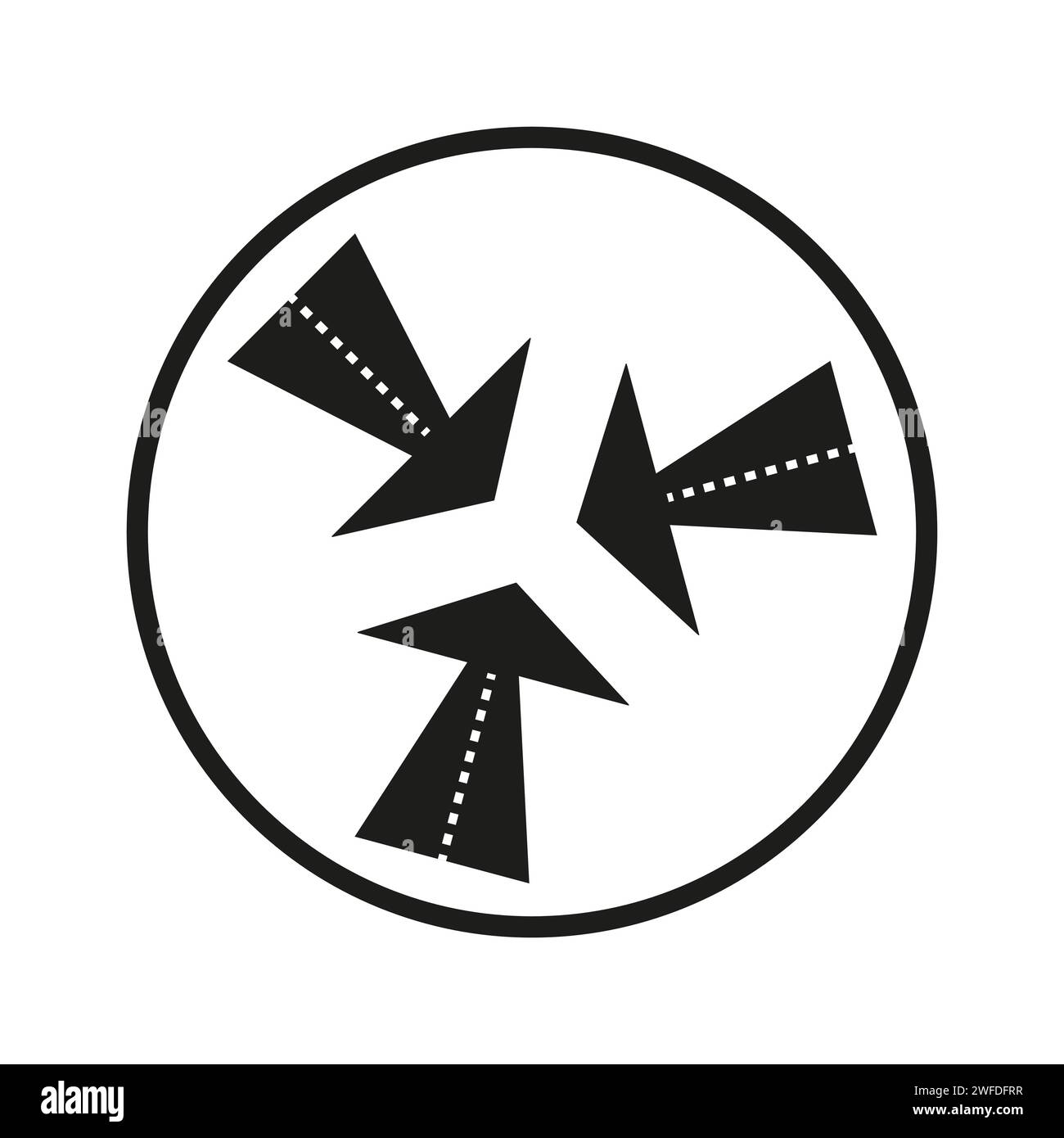 Merge directions icon. Vector illustration. EPS 10. Stock image Stock ...