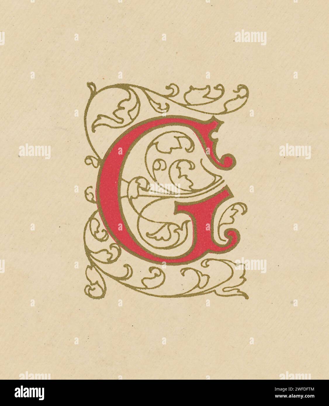Elegant Victorian Vintage Monogram - Letter G Stock Photo - Alamy