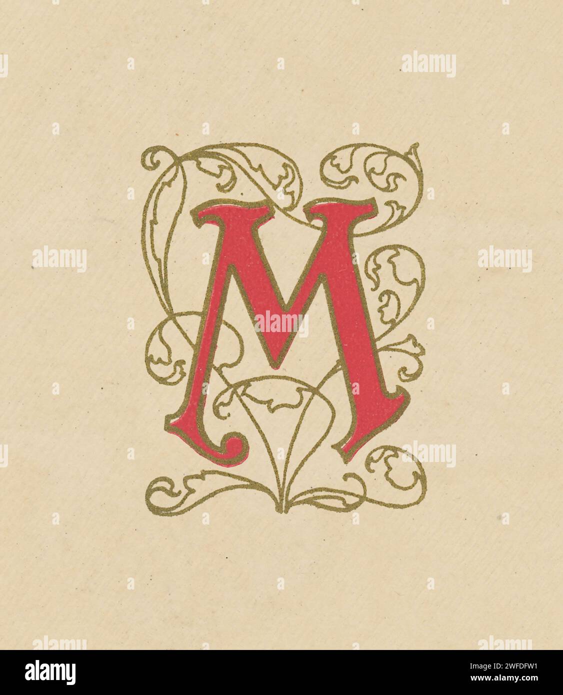 Monogram Letter M Vintage Wedding Cake Topper Monogram Letter M In