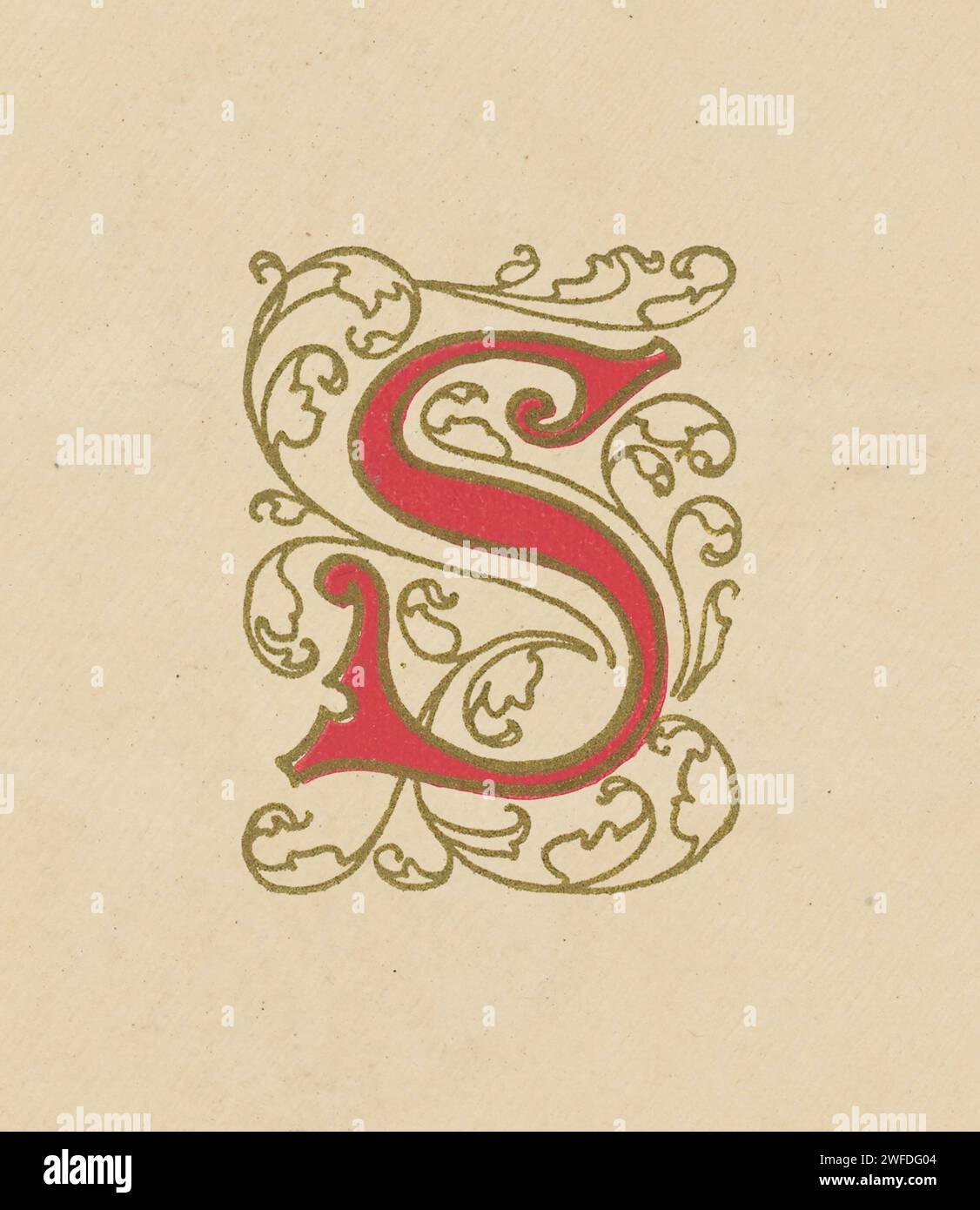 Elegant Victorian Vintage Monogram - Letter S Stock Photo - Alamy