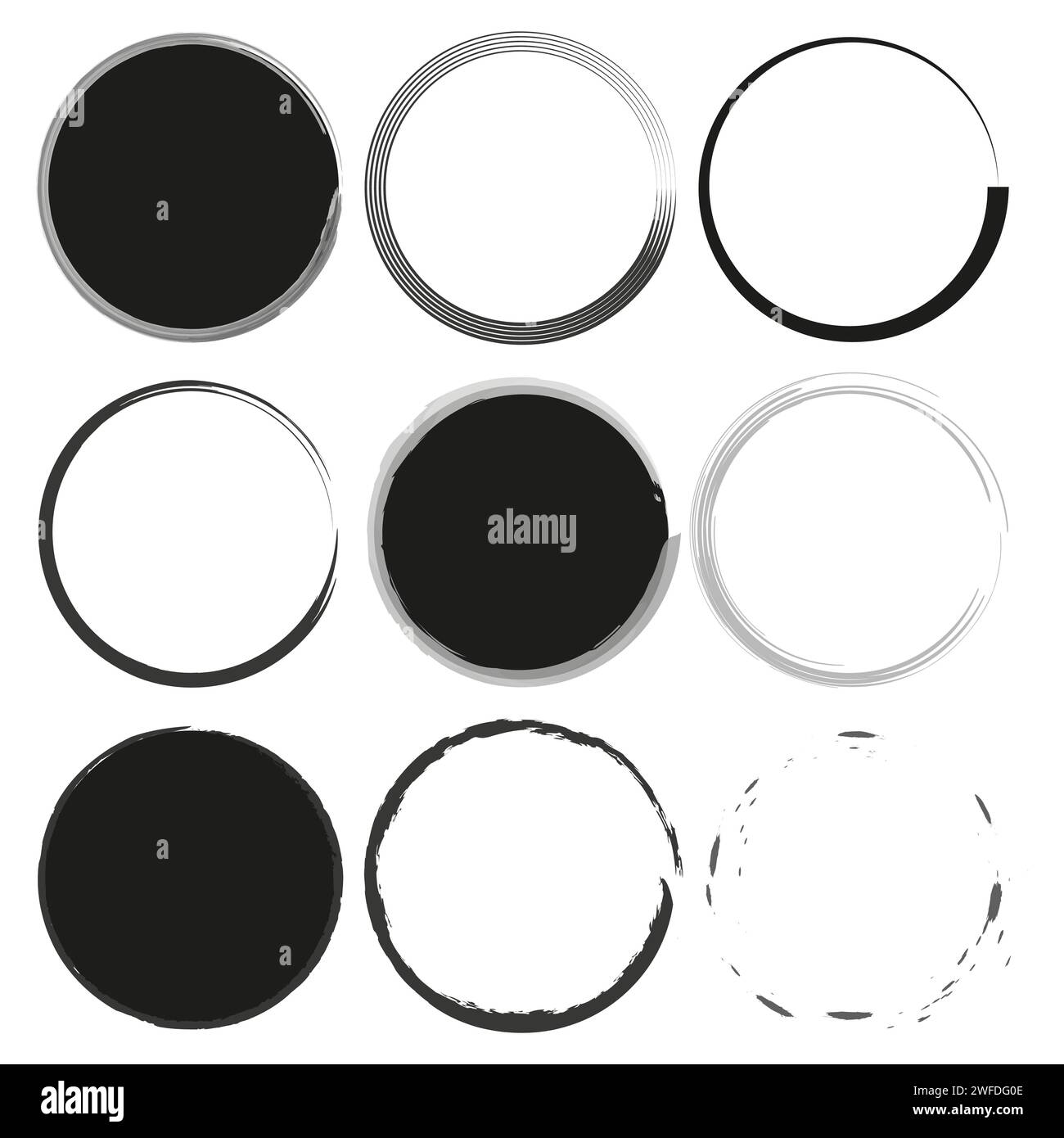 Brush circles, great design for any purposes. Vector illustration. EPS ...