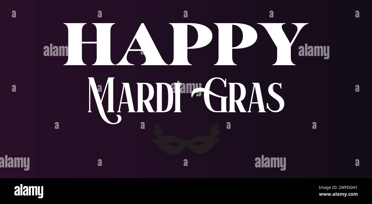 Happy Mardi Gras text illustration design Stock Vector Image & Art - Alamy