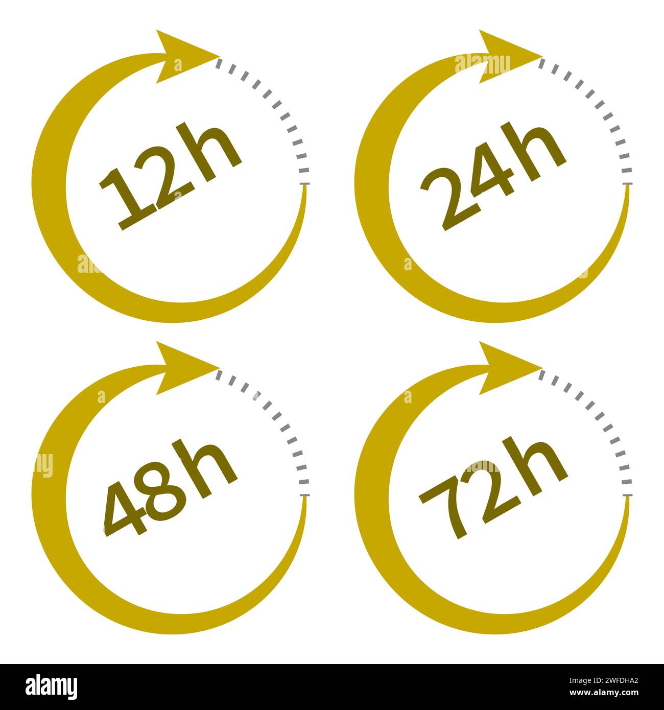 12, 24, 48 and 72 hour mark icon. working time or delivery time symbol ... 12, 24, 48 and 72 hour mark icon. working time or delivery time symbol ...