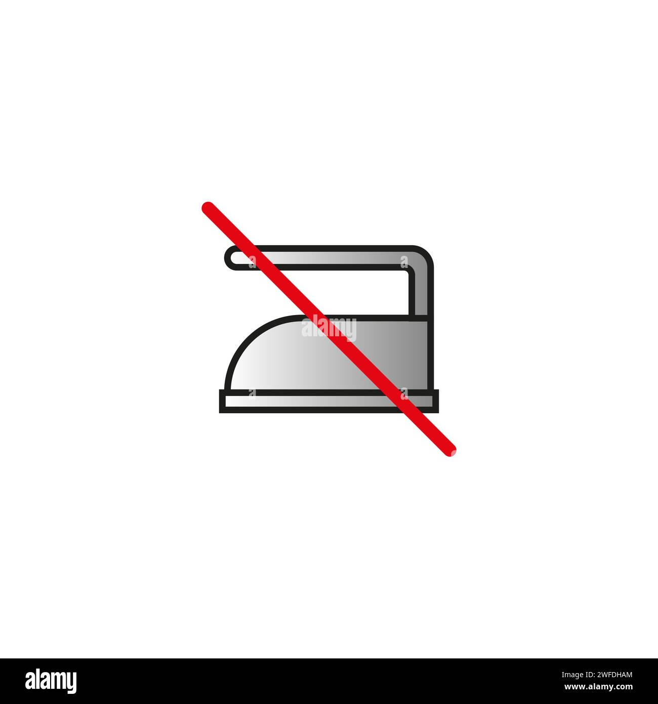 Do not iron sign. Logo, label. Vector illustration. EPS 10 Stock Vector ...