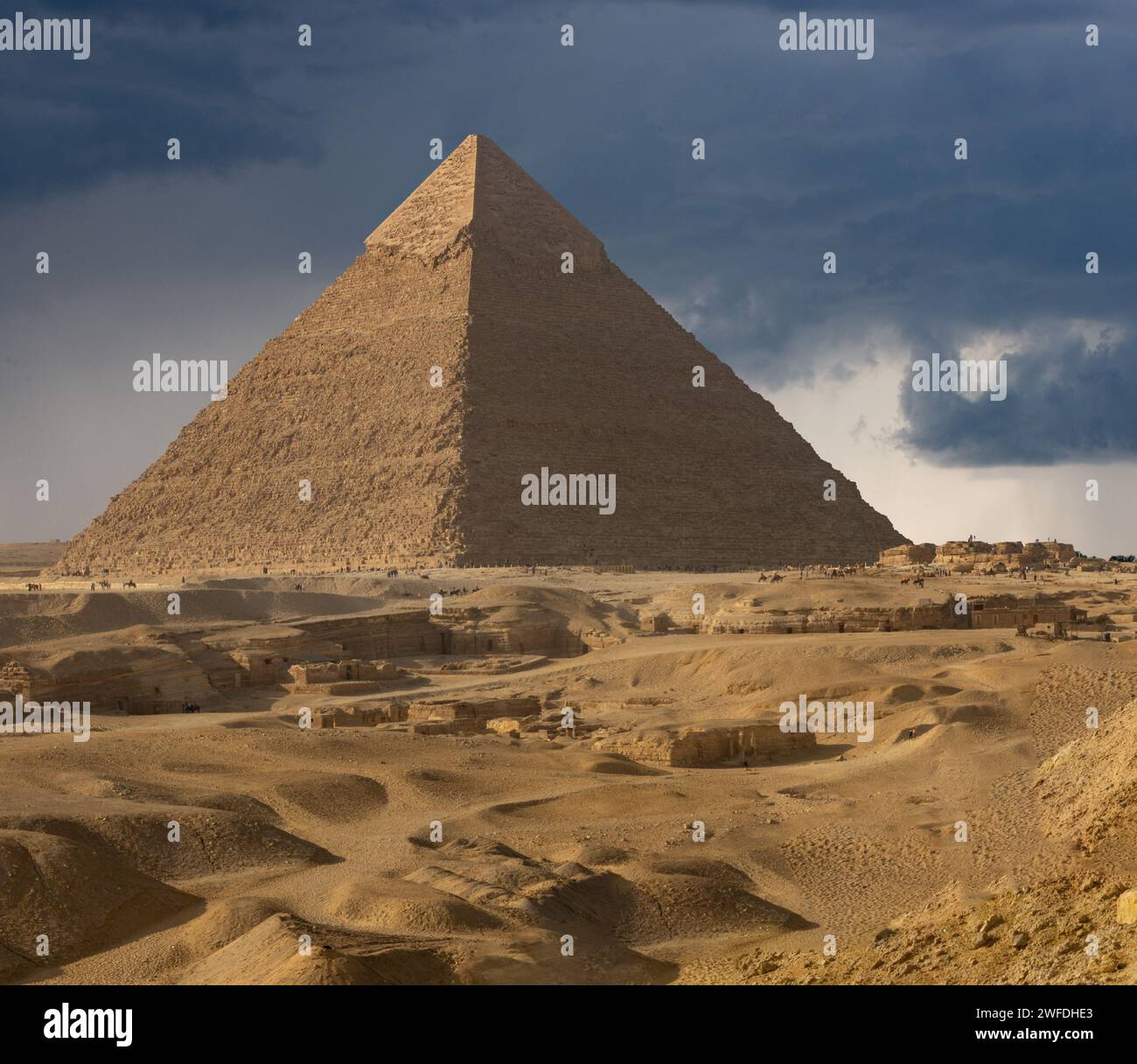 Excavations near pyramid of Khafre (Khafra, Khefren, Chephren), the ...