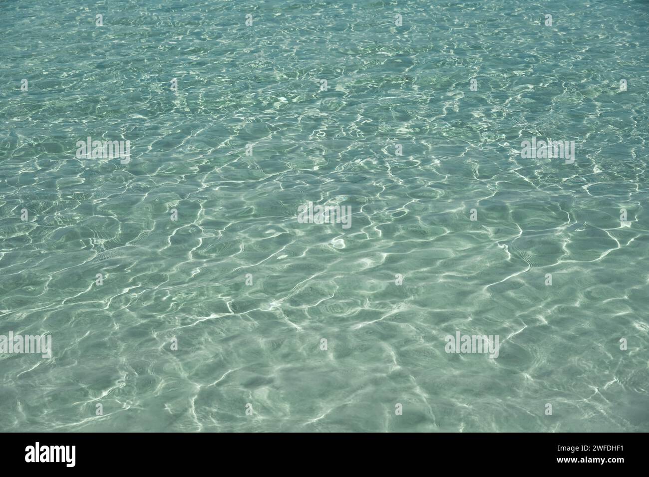Blue ripped sea water as swimming pool Crystal clear ocean lagoon bay ...