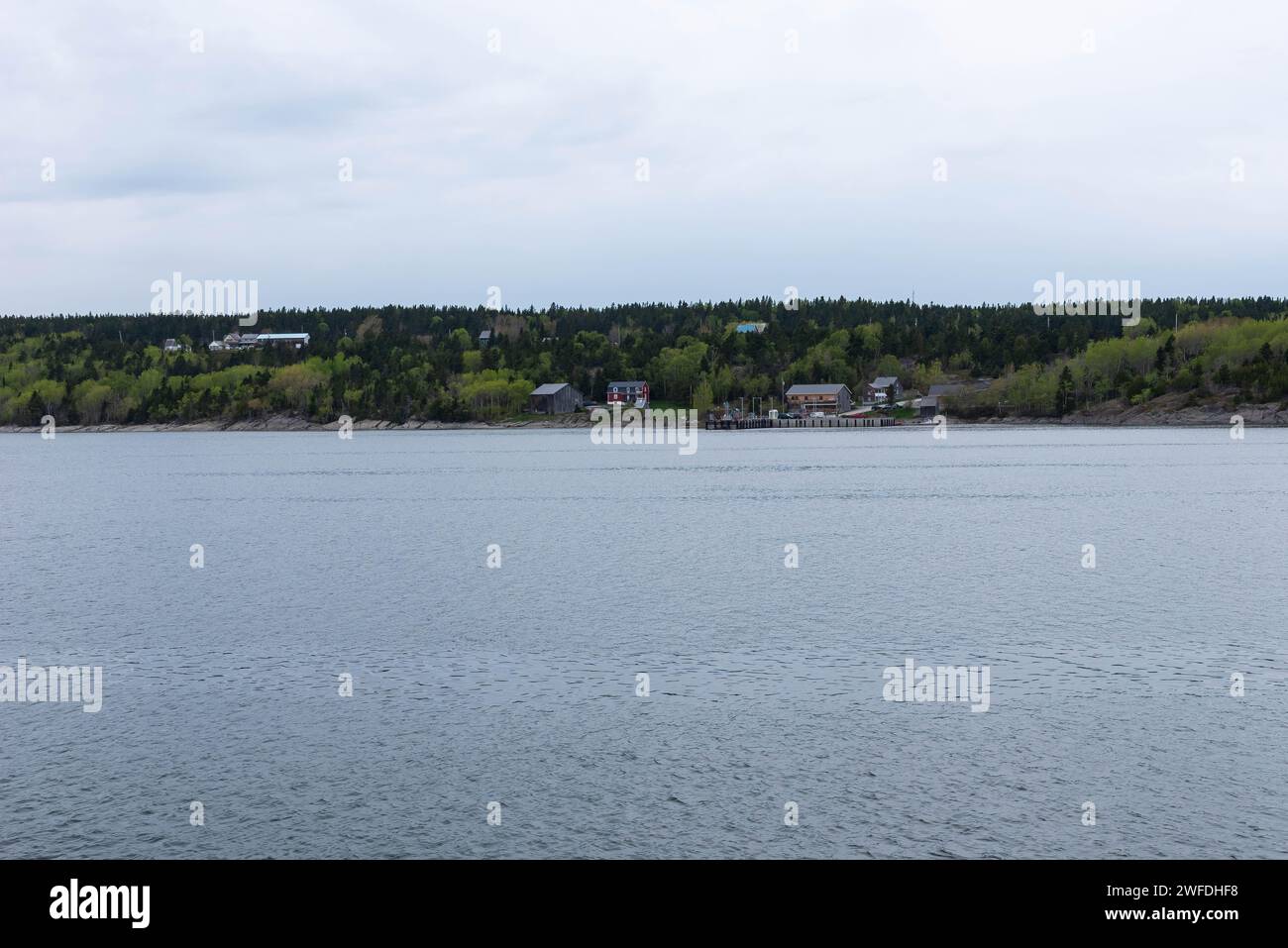 View of L’Isle-Verte and his dock (L’Isle-Verte, Quebec, Canada Stock ...