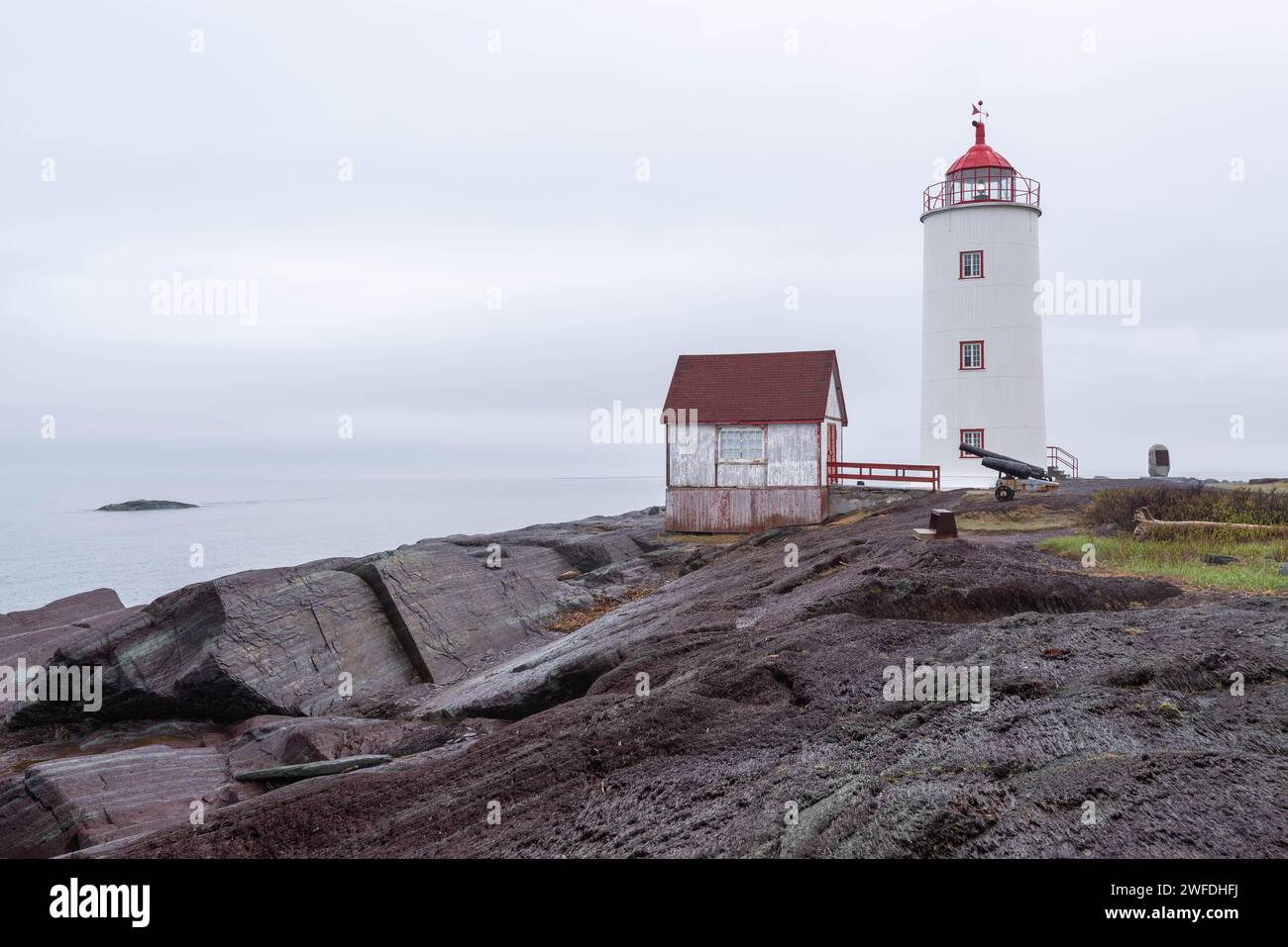 The lighthouse of L’Isle-Verte under the clouds (Notre-Dame-des-Sept ...