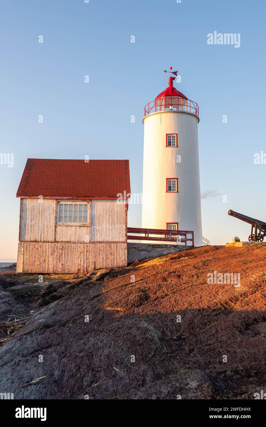 At the sunset the Lighthouse of L’Isle-Verte (Notre-Dame-des-Sept ...