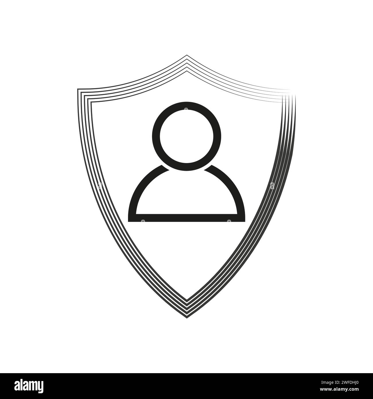 Login security icon. Access user account. Protect member social ...