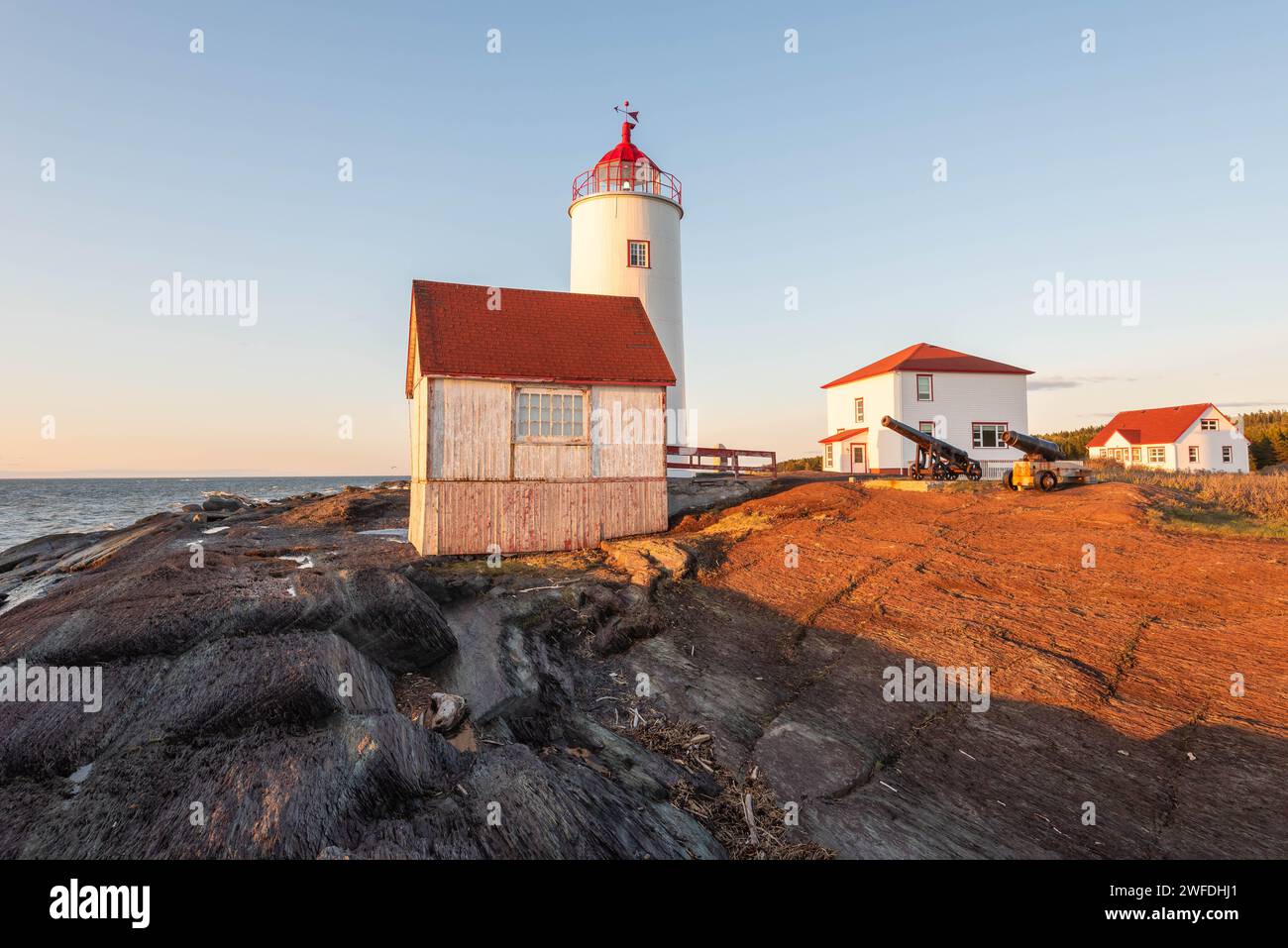 At the sunset the Lighthouse of L’Isle-Verte (Notre-Dame-des-Sept ...