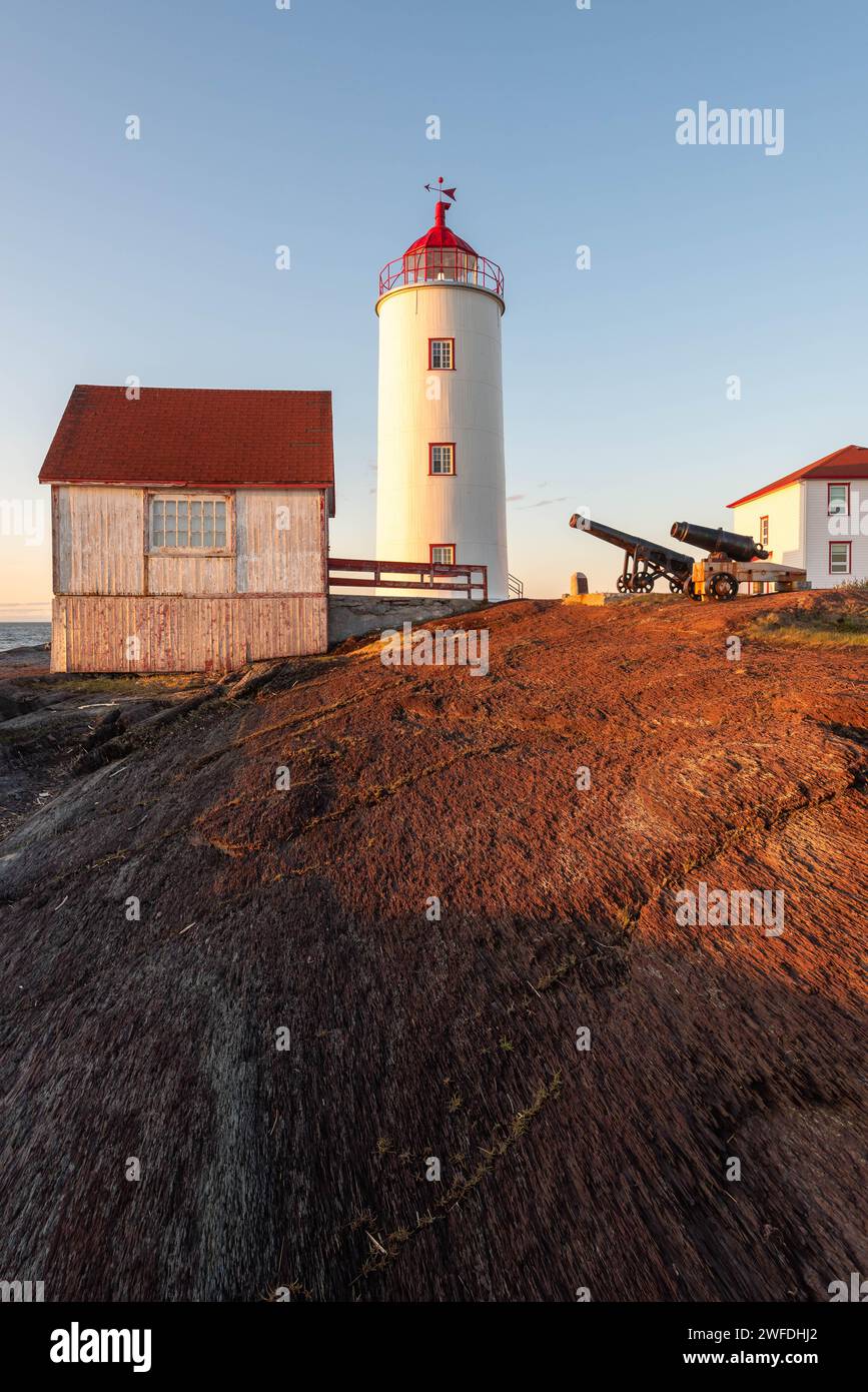 At the sunset the Lighthouse of L’Isle-Verte (Notre-Dame-des-Sept ...