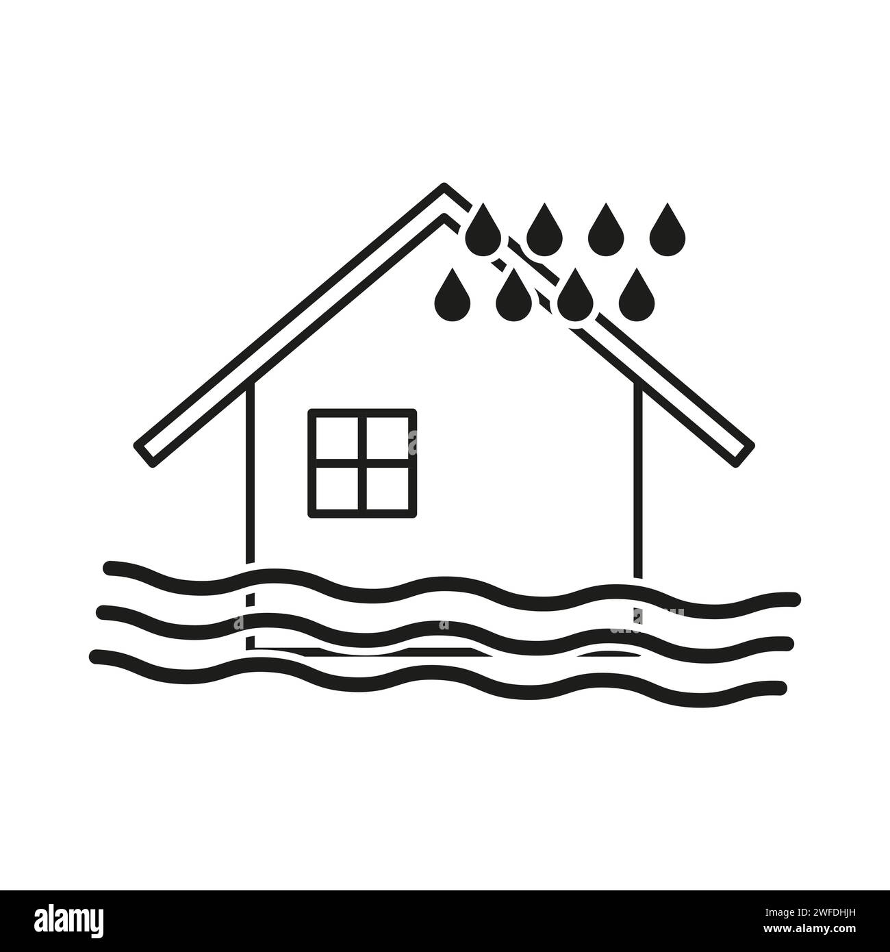 Flash flood vector vectors hi-res stock photography and images - Alamy