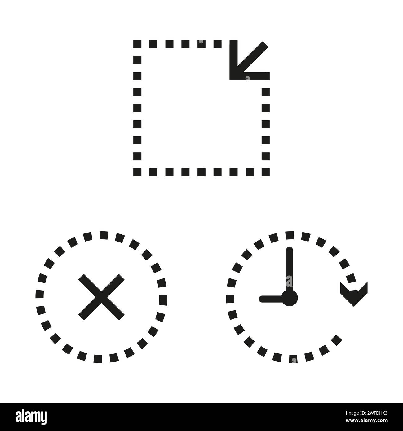 Set of 3 icons Actions. Vector illustration. EPS 10. Stock image Stock ...