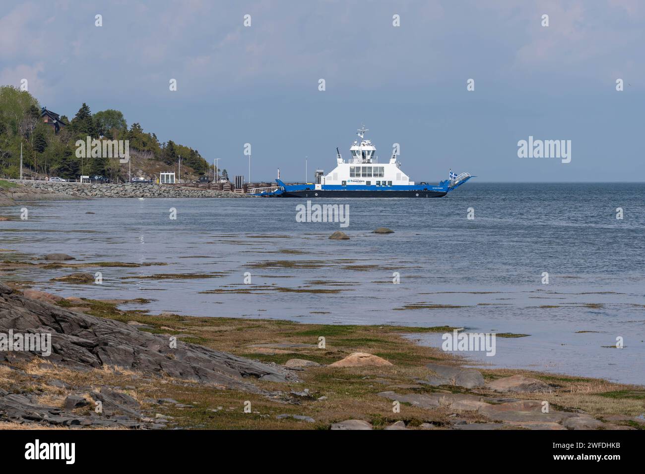 The ferry Peter Fraser of the « Societe des traversiers du Quebec » at ...